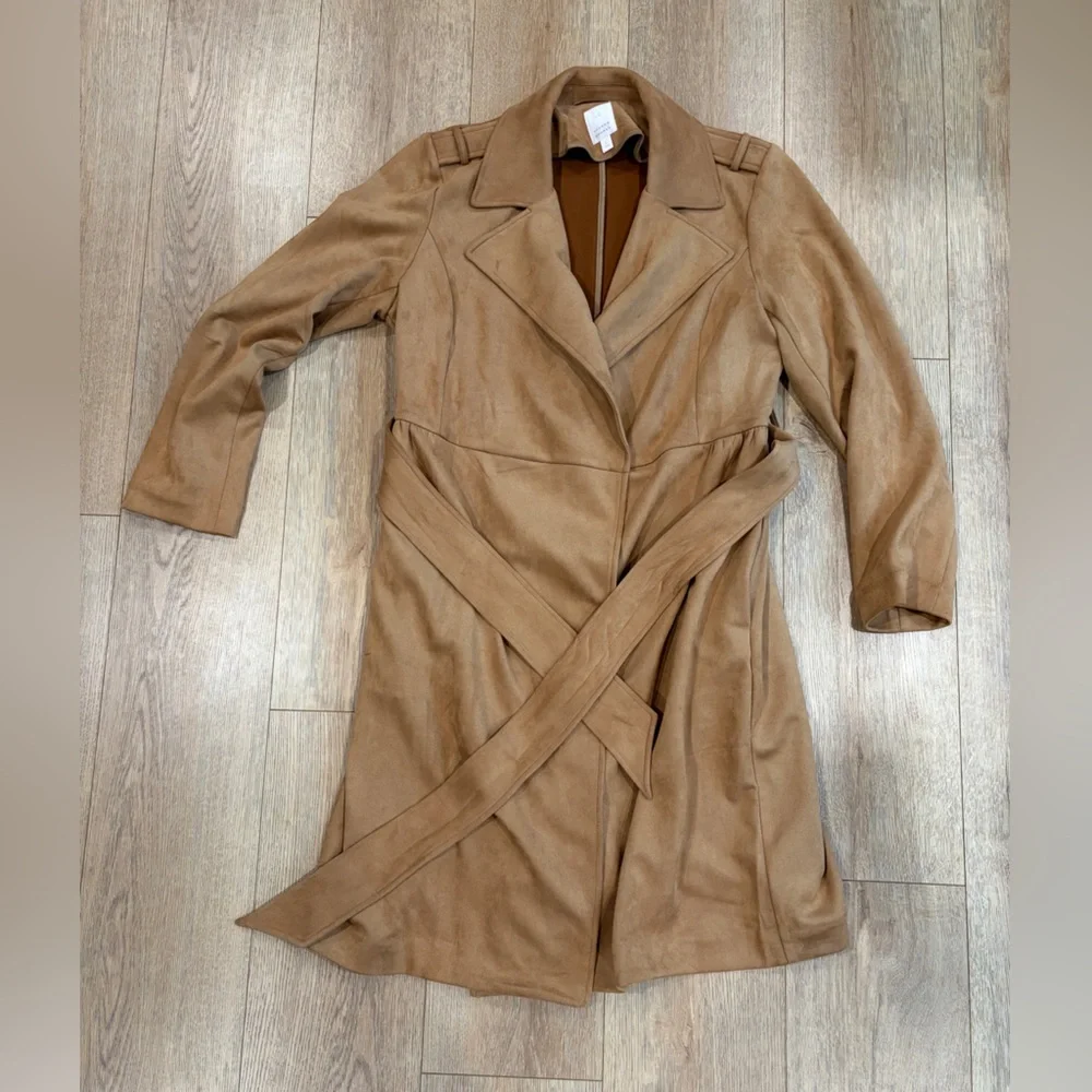 LC Lauren Conrad | Jackets & Coats | Lauren Conrad Camel Faux Suede ...